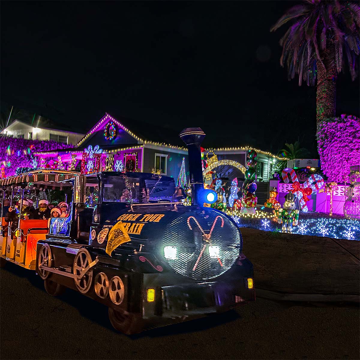 Key West Conch Train Holiday Sights Festive Nights Tour Tickets